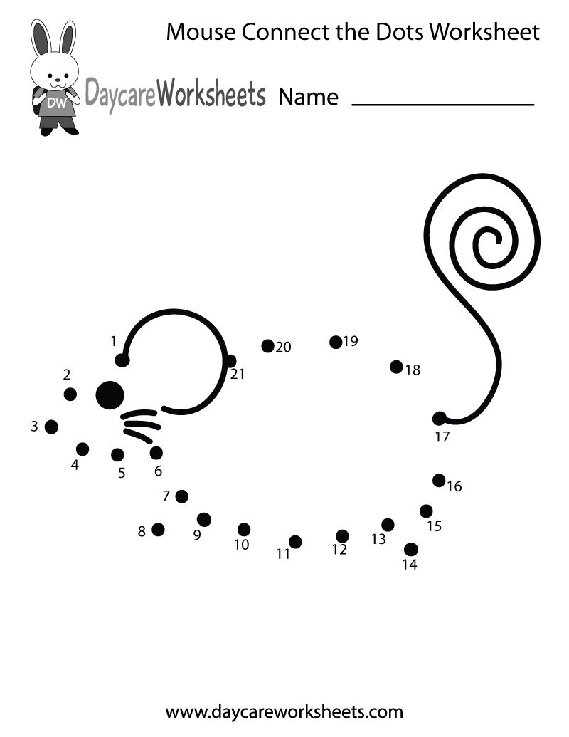 Free Printable Mouse Connect The Dots Worksheet For Preschool