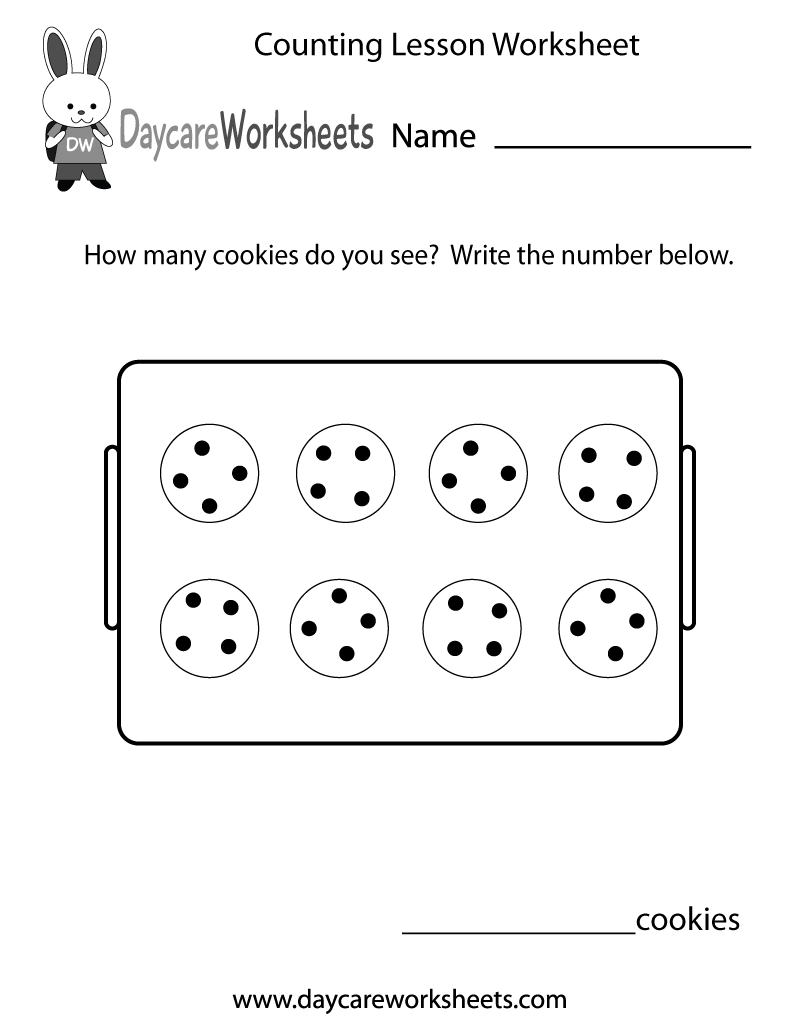 Free Counting Lesson Worksheet For Preschool Free Counting Lesson Worksheet For Preschool